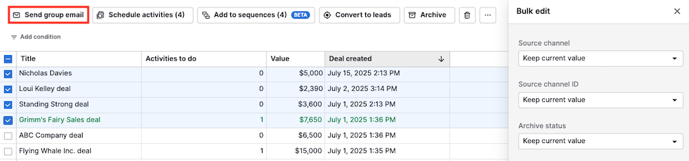 Group emailing - Knowledge Base | Pipedrive